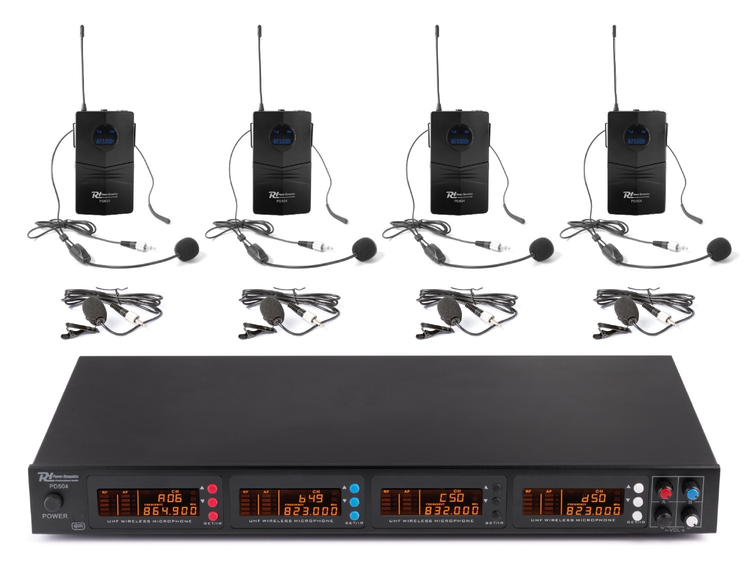 Power Dynamics PD504B Wirel.Micro UHF 4 x 50ch 4 B
